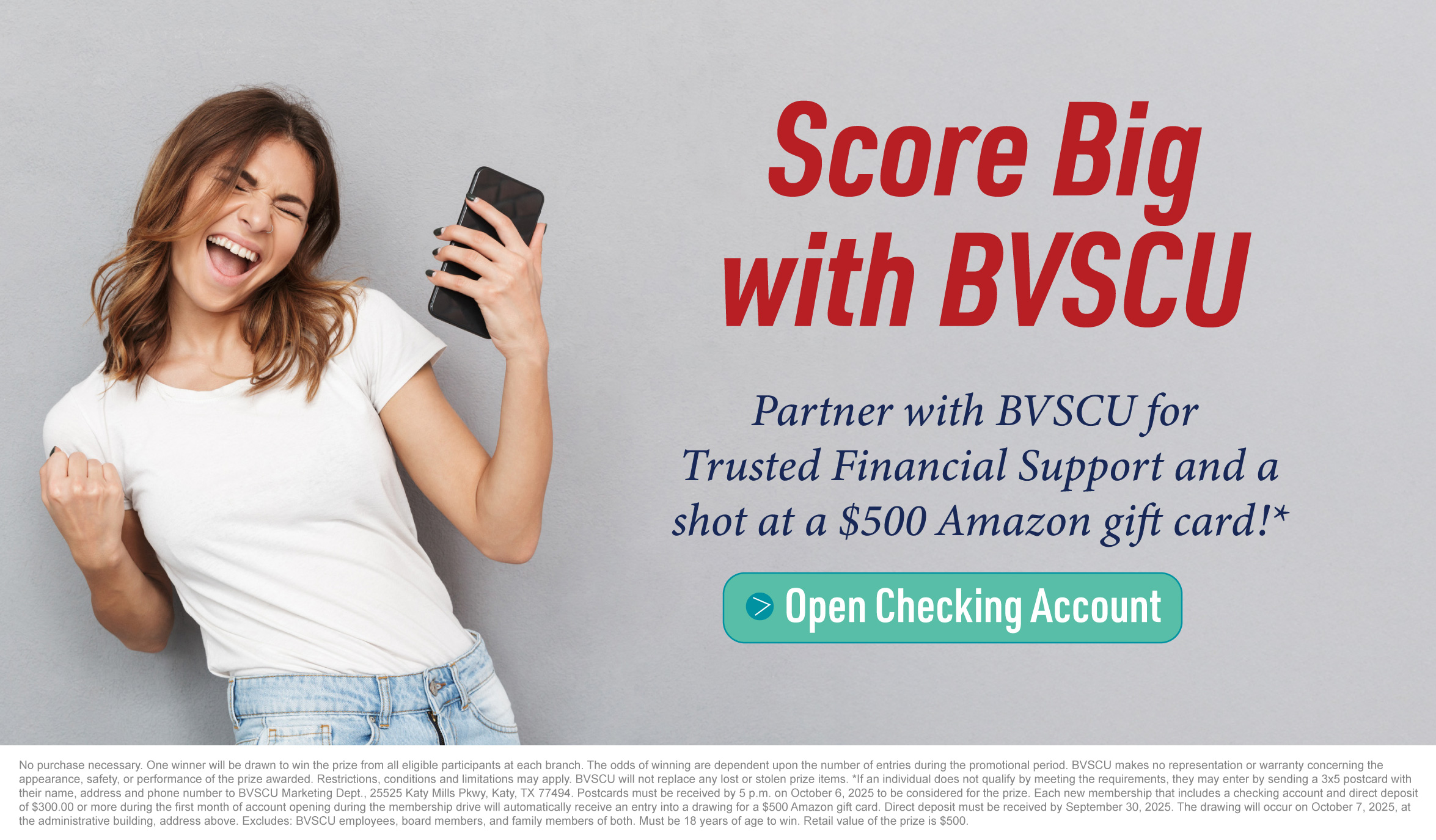 Checking Accounts in Katy, TX | BVSCU